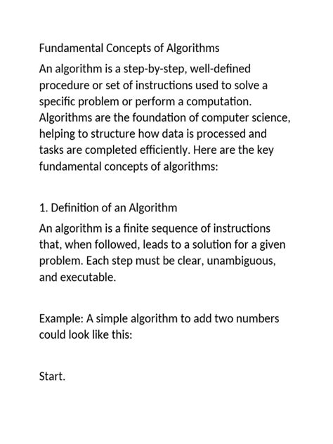 Lecture Fundamental Concept Of Algorithm Introduction To Computer