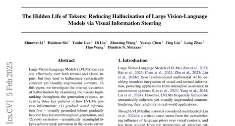 The Hidden Life Of Tokens Reducing Hallucination Of Large Vision