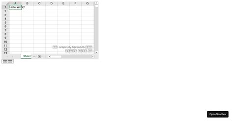Spreadjs 크기 변경 및 Context Menu Css Codesandbox
