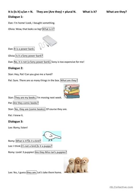 Simple Present Verb To Be Dialogues… English Esl Worksheets Pdf And Doc