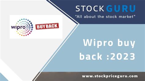 Wipro Share Buyback 2023 Updated StockPriceGuru Com