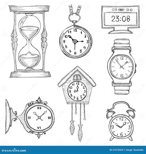 Diferentes Tipos De Relojes Ilustración Del Vector 56 Off