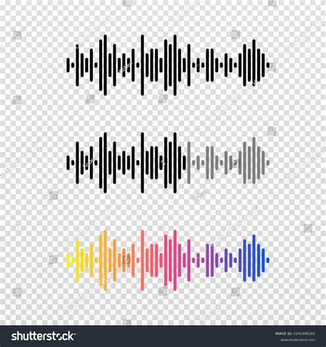 Vector Set Sound Waves Icons Gradient Stock Vector Royalty Free 2241990165 Shutterstock