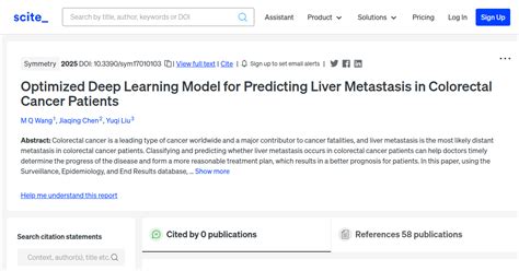 Optimized Deep Learning Model For Predicting Liver Metastasis In