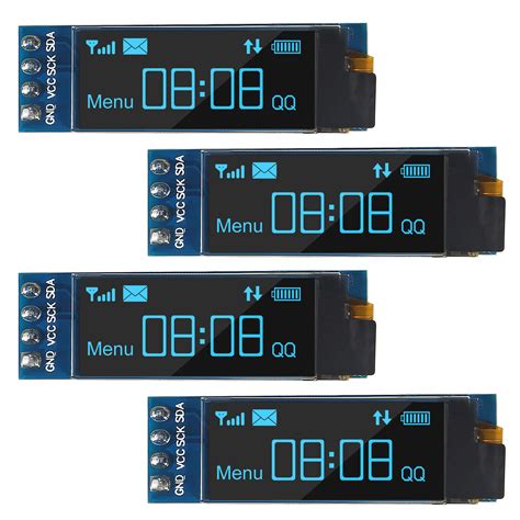 Buy Aceirmc 4pcs I2c Display Module 091 Inch I2c Oled Display Module I2c Oled Screen Driver Dc