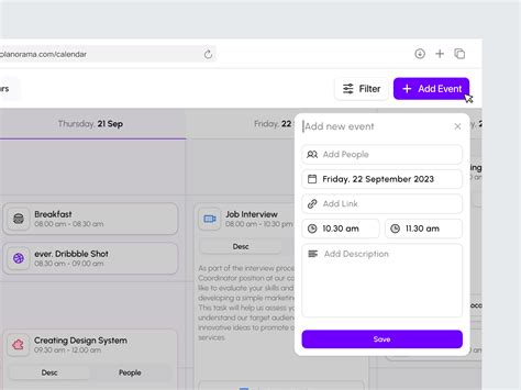 Add Event And Select Date Calendar Dashboard By Bayu Sasmita🍃 For