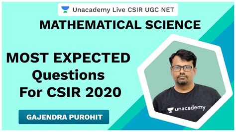 most expected questions in 2020 mathematical science csir ugc net
