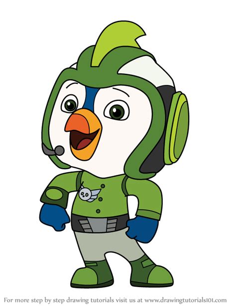 How To Draw Brody In Uniform From Top Wing Top Wing Step By Step