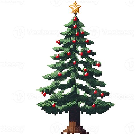 Christmas Tree Pixel Ai Generative 28296937 Png