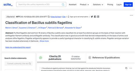 Classification Of Bacillus Subtilis Flagellins