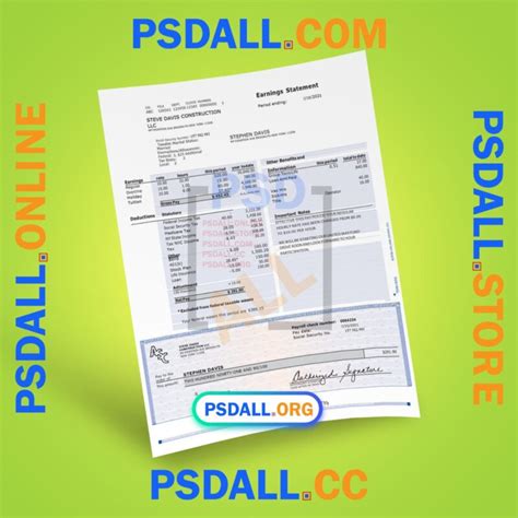 ADP PayStub PDF Template Psdall Org