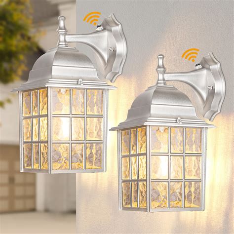Wihtu Silver Exterior Lighting Fixtures Wall Mount Dusk To Dawn