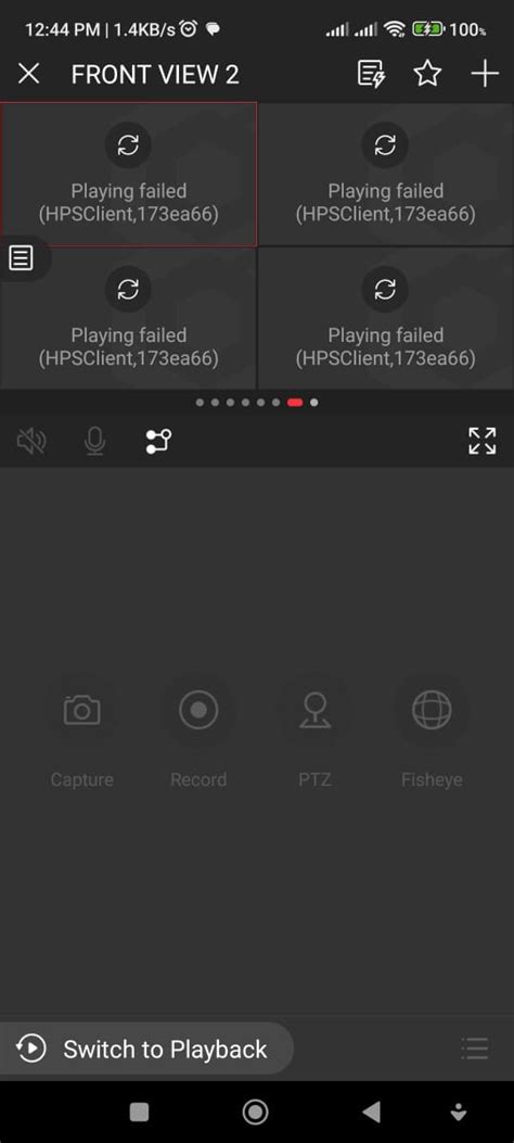 Playing Failed HPSClient Ea Error Message On Hikcentral Pro Mobile App IP Megapixel