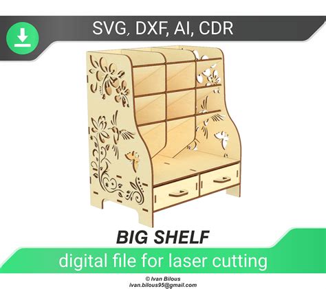 Laser Cut File Stand Dxf Files For Laser Cut Pattern For Cnc Etsy