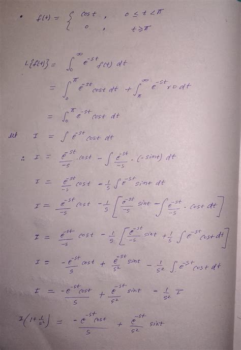 [solved] Use Definition 7 1 1 Definition 7 1 1 Laplace Transform Let F Course Hero