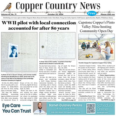 Copper Country News October The Copper Country News