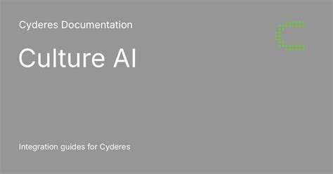 Culture Ai Cyderes Documentation