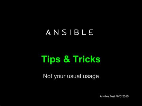 Ansible Tips And Tricks Pdf Cloud Computing Internet