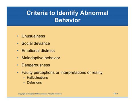 Abnormal Behavior And Psychological Disorders Dsm Iv Overview