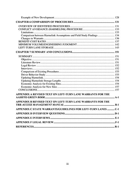 Front Matter Development Of Left Turn Lane Warrants For Unsignalized Intersections The