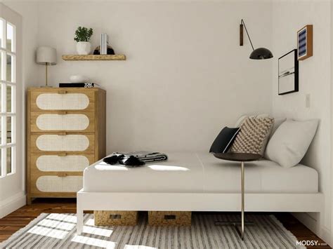 3 Great Layout Ideas For An 8x8 Bedroom Modsy Blog Small Bedroom Layout Small Bedroom