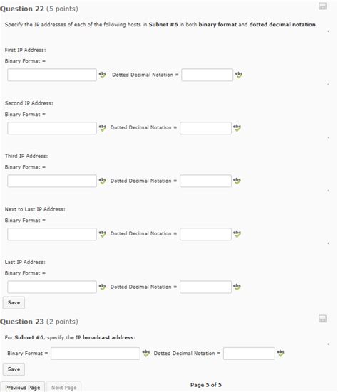 Specify The IP Addresses Of Each Of The Following Chegg Com
