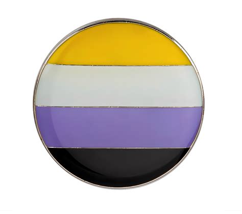 Round Non Binary Pin Proud Lgbt 🏳️‍🌈