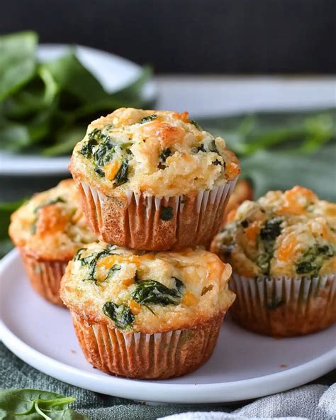 Eggless Spinach And Cheese Muffins Recipes By Flora