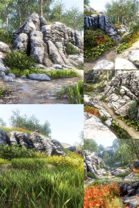 Trees Grass And Rocks Enviroment Pack 3d Landscapes Unity Asset Store