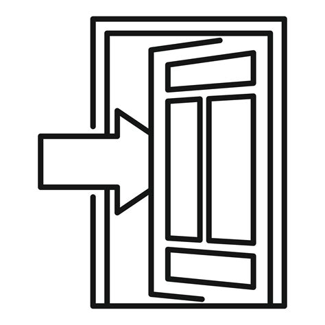 Open Door Frame Icon Outline Style 14539752 Vector Art At Vecteezy
