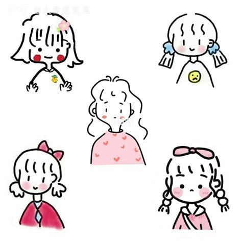 卡通人物简笔画 堆糖，美图壁纸兴趣社区