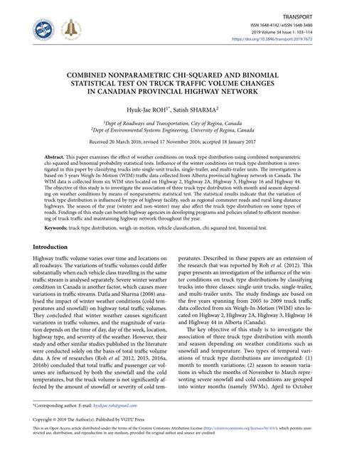 Pdf Combined Nonparametric Chi Squared And Binomial Statistical Test