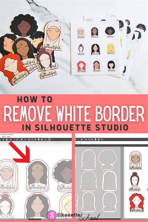 How To Remove White Border On Sticker Designs In Silhouette Studio