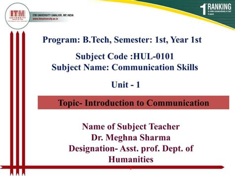 Introduction To Communication Ppt 2pptx