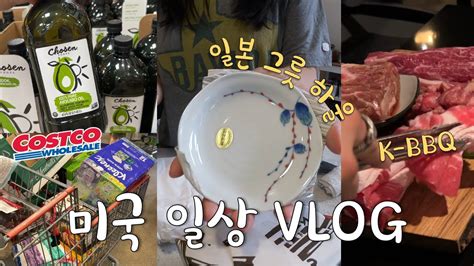 🇺🇸미국일상 Vlog🛒 미국 코스트코 장보기 하울 일본 그릇 하울 갓파바시 도구거리 츠키지 그릇 미국 브이로그