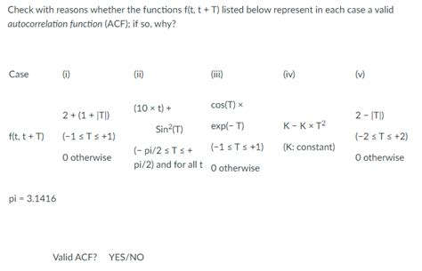 solved check with reasons whether the functions f t t t