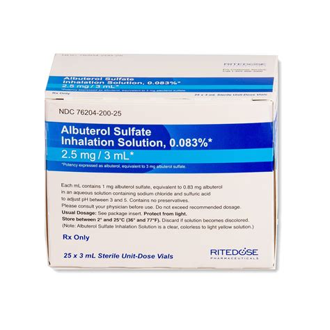 Albuterol 0 083 2 5mg 3ml Inhalation Bound Tree