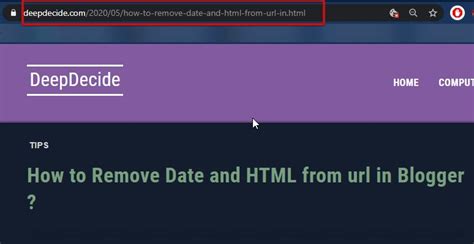 How To Remove Date And Html From Url In Blogger Deep Decide