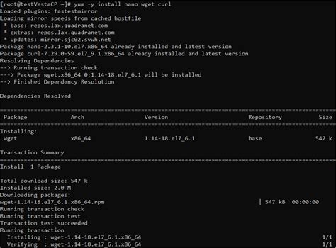 How To Install VestaCP Control Panel On CentOS GreenCloud Documentation