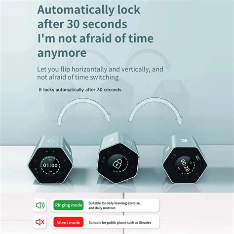 Digital Clock Timer Magnetic Cube Timer Kitchen Timer Hexagon Flip For