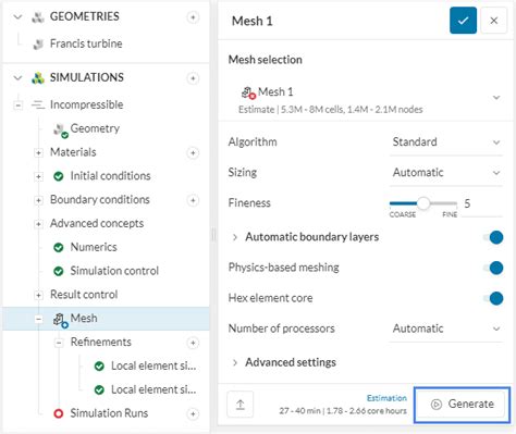Fluid Flow Through A Water Turbine Tutorial SimScale