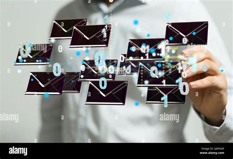 A Finger Pointing On 3d Floating Digital Illustration Of Message Icons