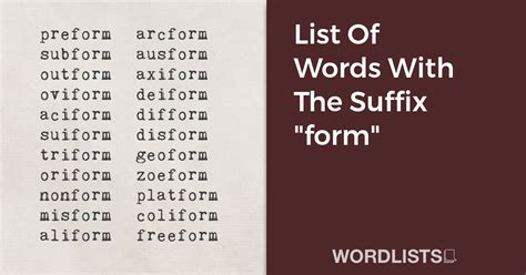 List Of Words With The Suffix Mine