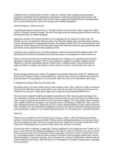 Computer Operating System Computers Rely On Operating System Software