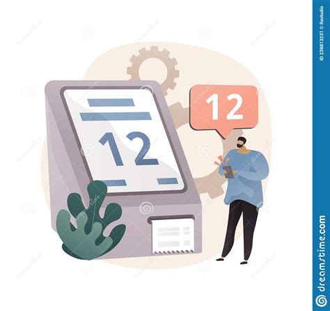 Electronic Queuing System Abstract Concept Vector Illustration Stock Vector Illustration Of