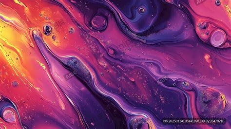 Ai创作图肌理彩色流体背景 肌理彩色流体 紫色梦幻流体画背景 紫色梦幻流体画 紫色梦幻细胞流体画 抽象流体花纹背景 炫丽流体画 炫彩流体 渐变抽象流体装饰画 肌理彩色流体背景墙 炫丽的梦幻流体