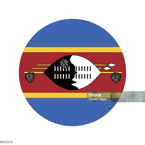 에스와티니 국기 Eswatini 단추 플래그 아이콘입니다 표준 색상 원 아이콘 플래그입니다 컴퓨터 일러스트레이션 디지털 일러스트레이션 벡터 일러스트 레이 션입니다 0명에