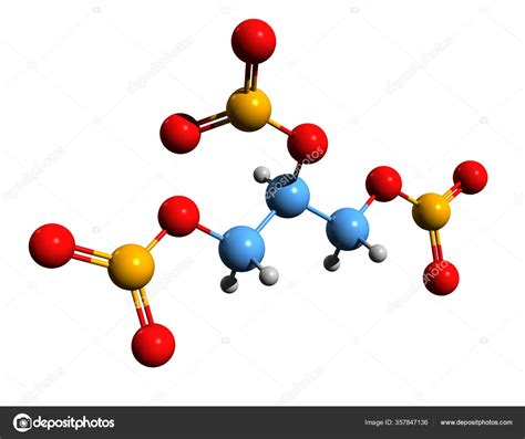 Image Nitroglycerine Skeletal Formula Molecular Chemical Structure Trinitroglycerin Tng Isolated