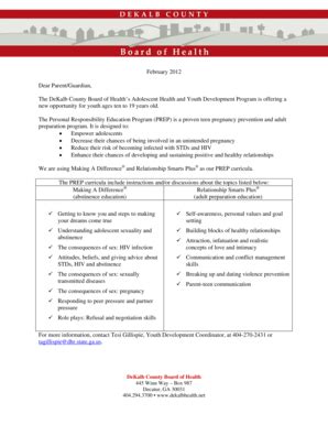 Fillable Online PREP Consent Form Doc Fax Email Print PdfFiller