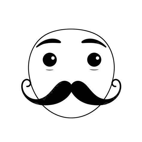 흰색 개요 스케치 드로잉에 그려진 콧수염 얼굴로 만화 얼굴 벡터 콧수염 그리기 콧수염 개요 콧수염 스케치 Png 일러스트 및 벡터 에 대한 무료 다운로드 Pngtree